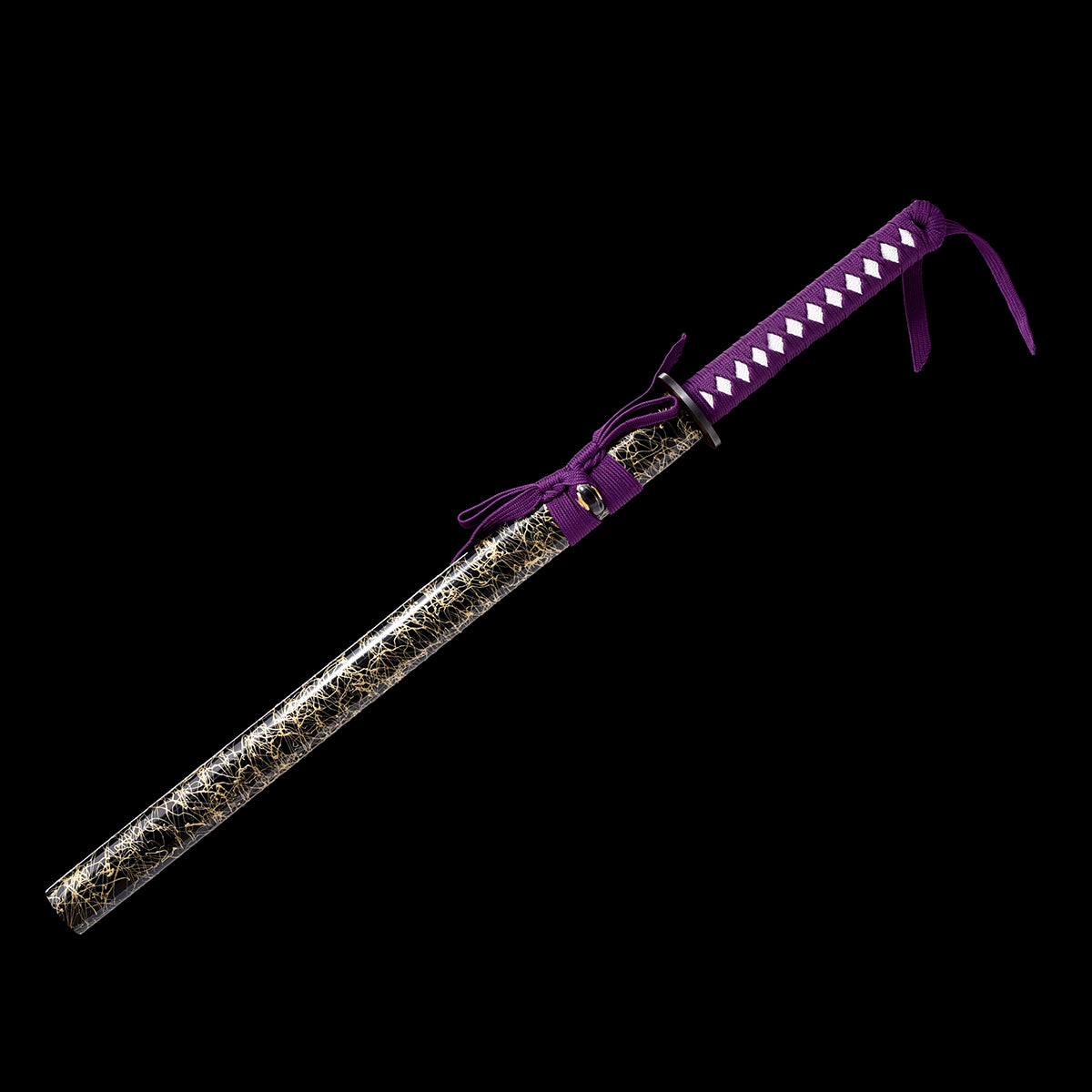 Purple Katana,Handmade Color Treated Chokuto Ninjato Ninja Straight ...