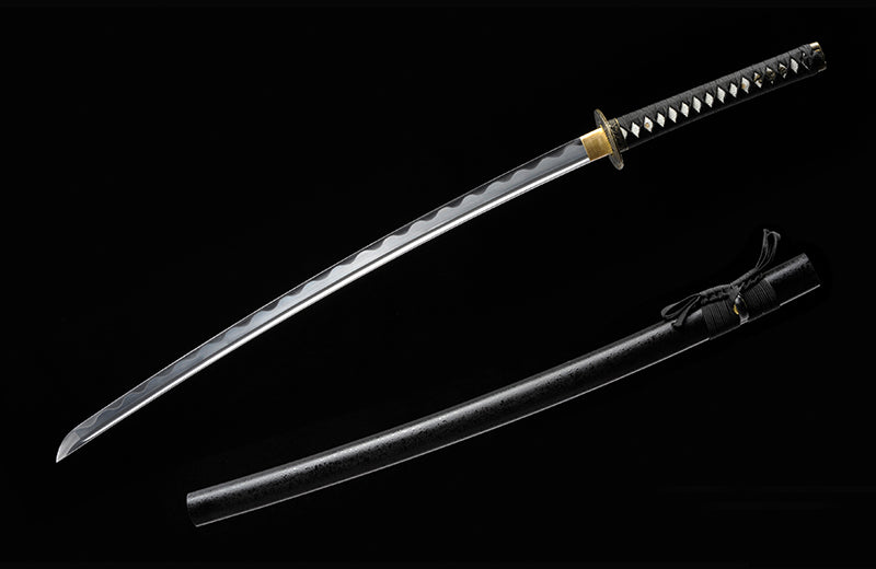 Japanese Samurai Katana Traditional Hand Forged With Black Scabbard ...